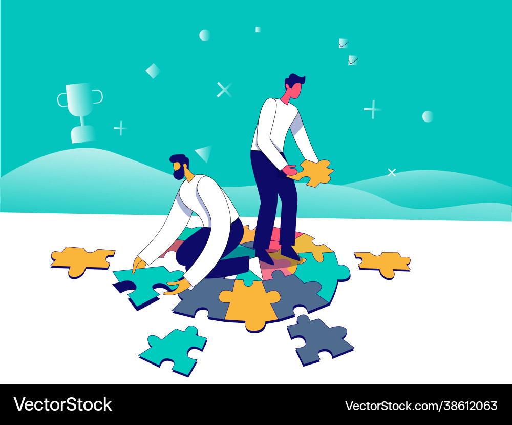 Working together concept Royalty Free Vector Image
