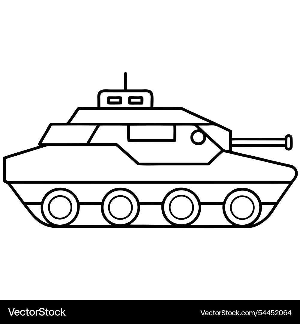 Armored vehicles flat style isolated white Vector Image
