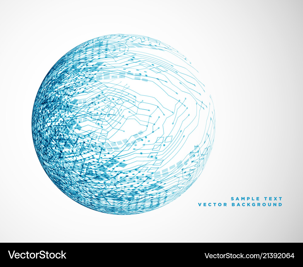 Blue technology wire mesh design Royalty Free Vector Image