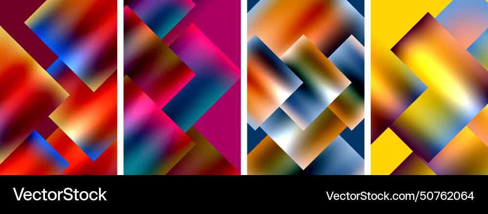 Colorful metal square abstract poster backgrounds Vector Image