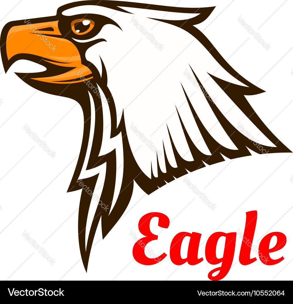 Eagle emblem hawk graphic symbol Royalty Free Vector Image