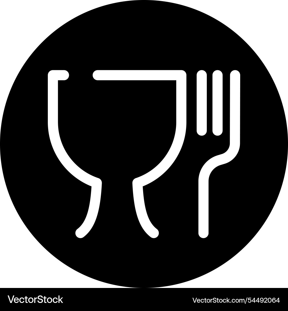 Food safe icon sign grade material Royalty Free Vector Image