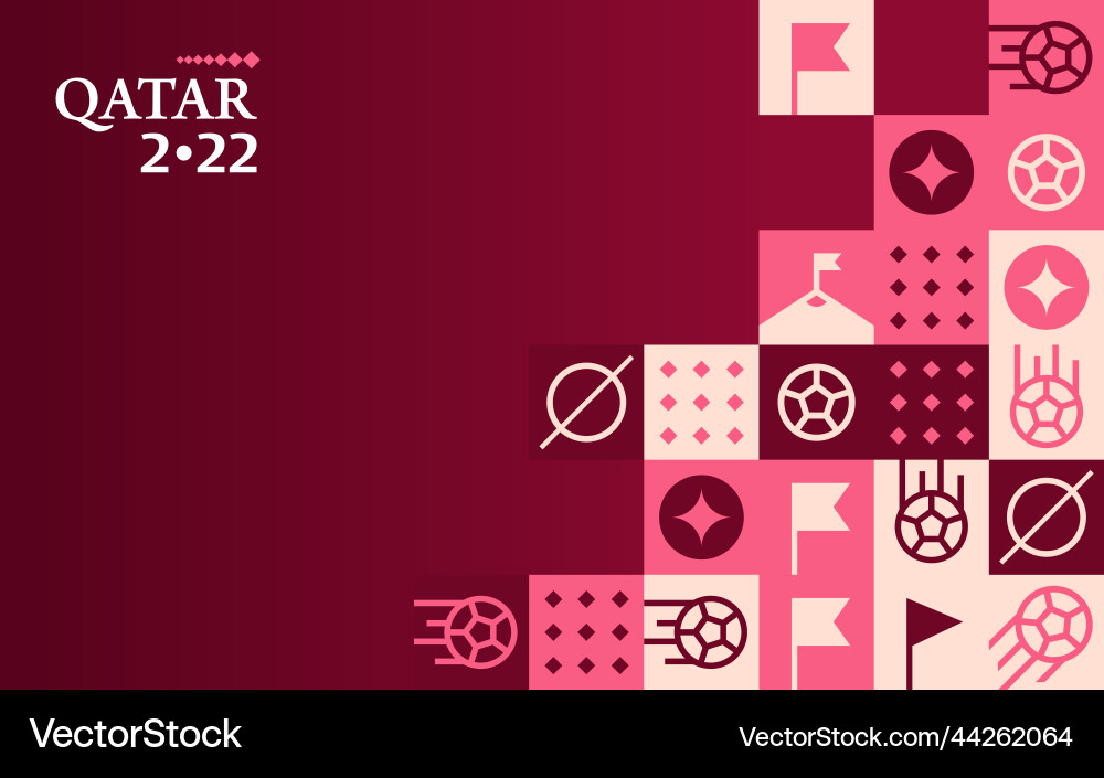 Football doha qatar 2022 creative geometric Vector Image
