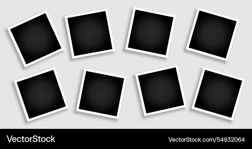 Isolated picture border frame collage background Vector Image