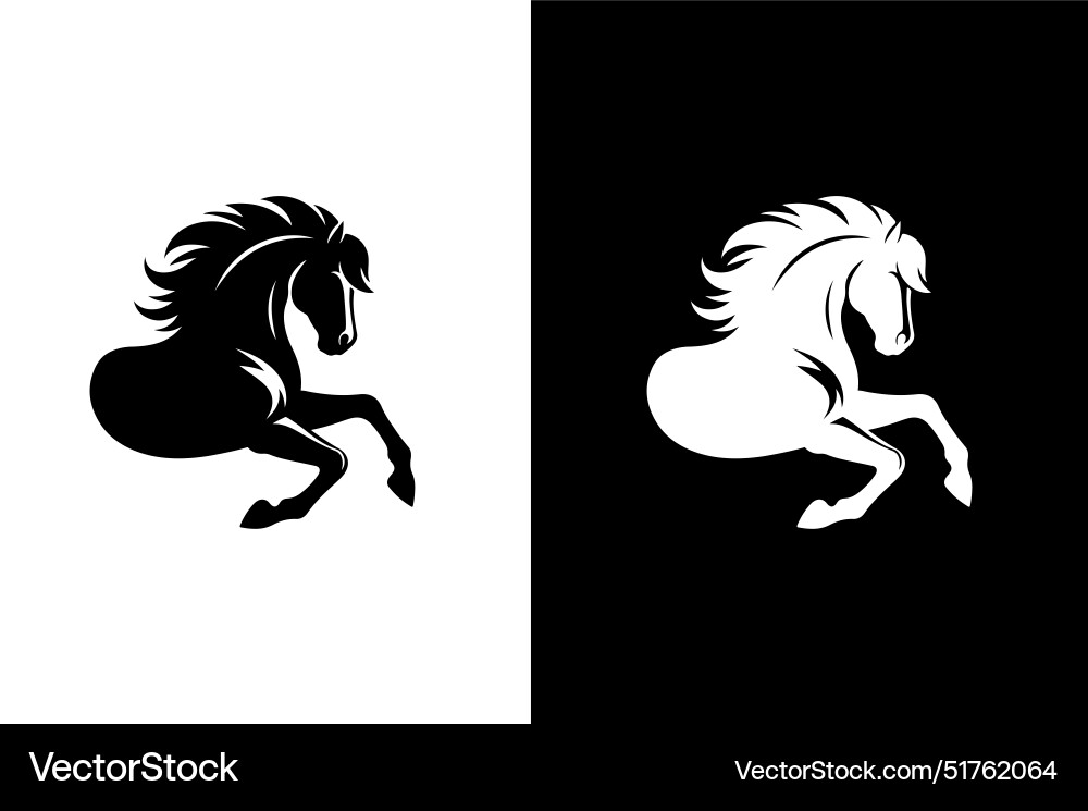 Pferd Silhouette Lizenzfreies Vektorbild - VectorStock