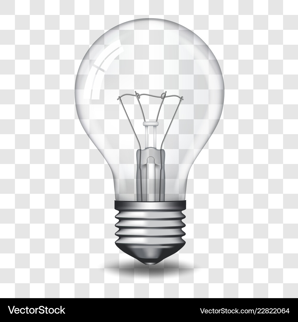 Realistic light bulb Royalty Free Vector Image