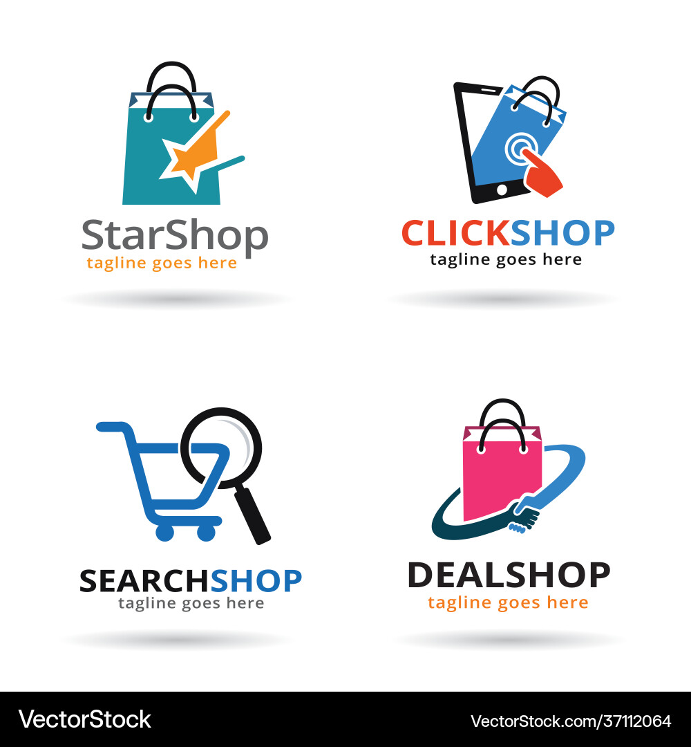 Shop logo template Royalty Free Vector Image - VectorStock