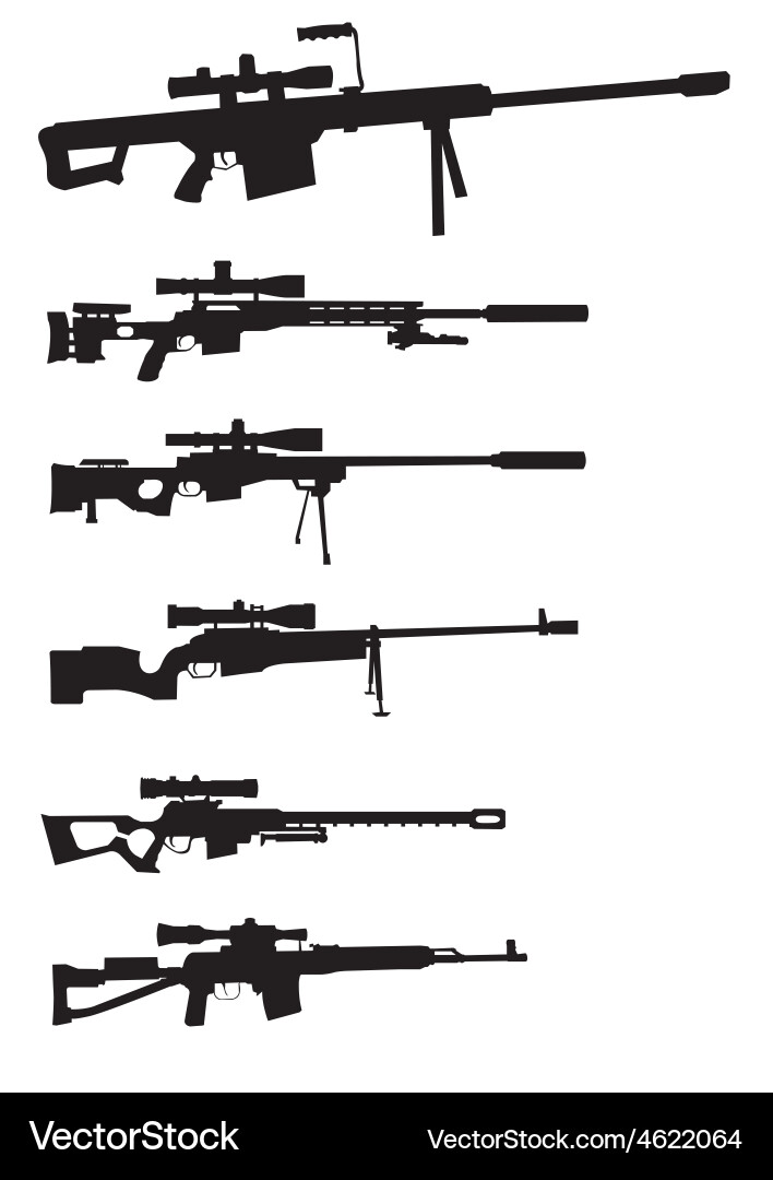Sniper weapon Royalty Free Vector Image - VectorStock