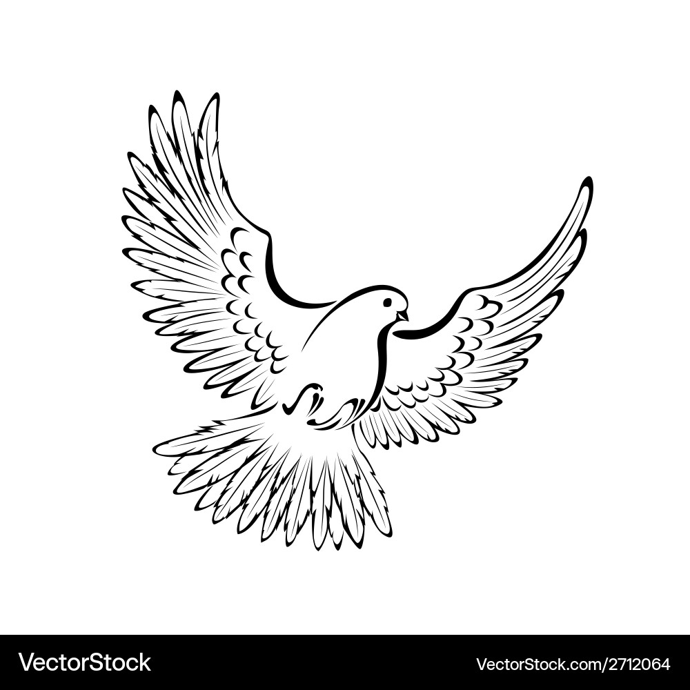 Stylized dove Royalty Free Vector Image - VectorStock