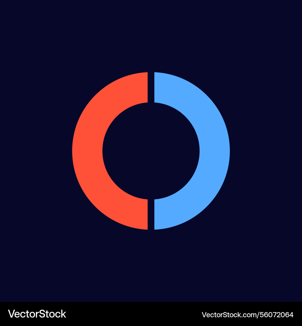 There is a red and blue circle Royalty Free Vector Image