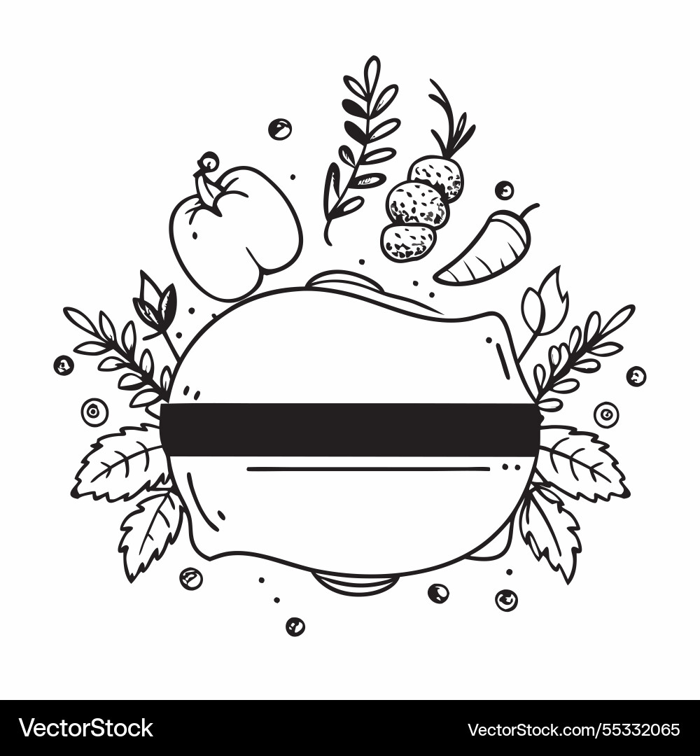 Autumn garland border with squash and blessed Vector Image