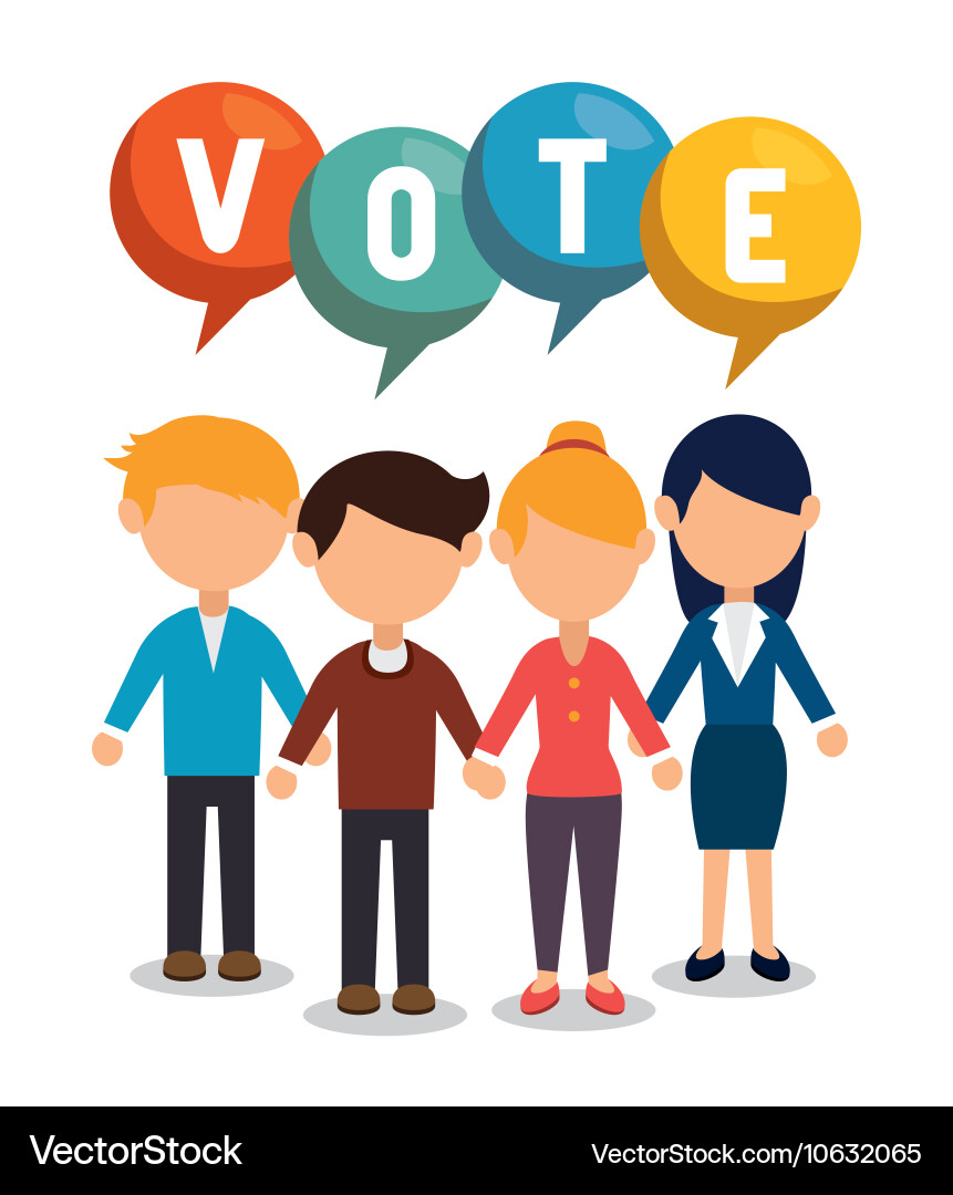 Cartoon elections vote design Royalty Free Vector Image