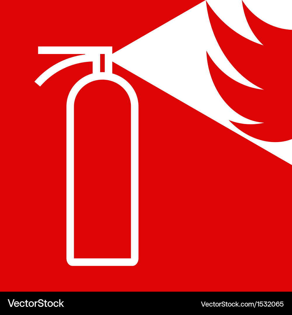 Fire extinguisher sign Royalty Free Vector Image
