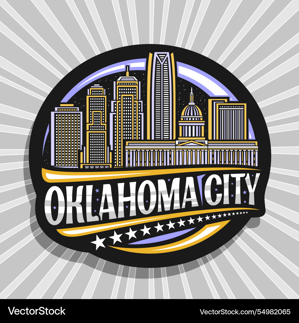 Logo for oklahoma city Royalty Free Vector Image