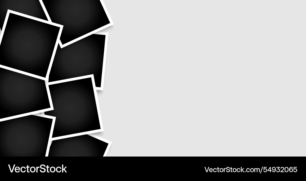 Organized photo frame grid mockup template design Vector Image