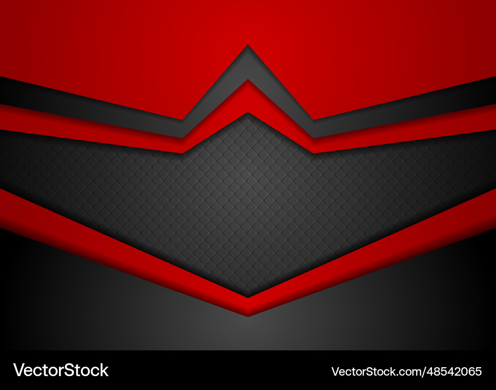 Red and black abstract technology background Vector Image