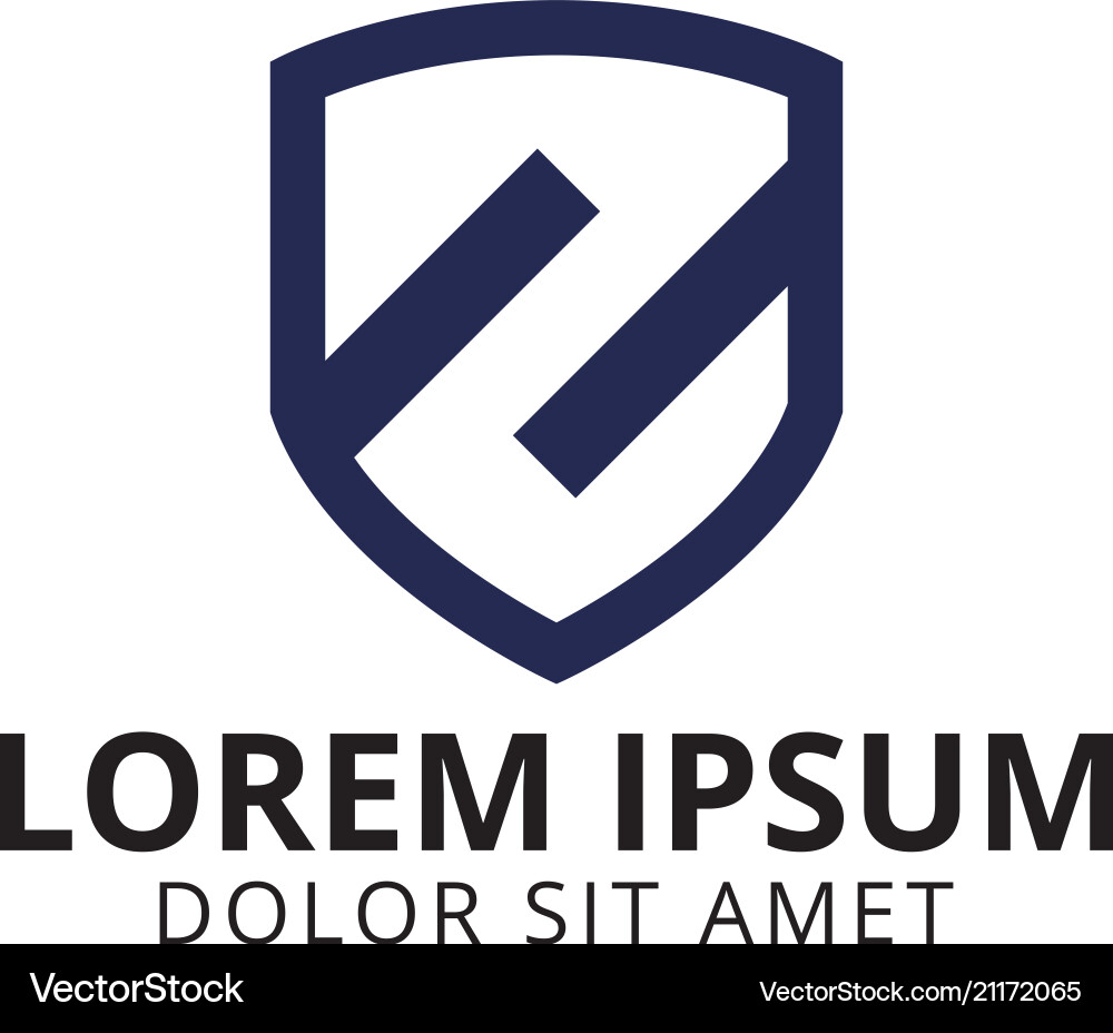 Shield Letters Reverse Logo Vorlage Lizenzfreier Vektor