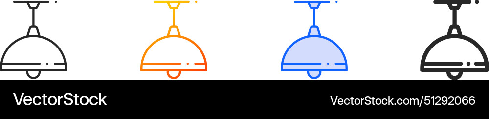 Ceiling light iconthin linear gradient blue Vector Image