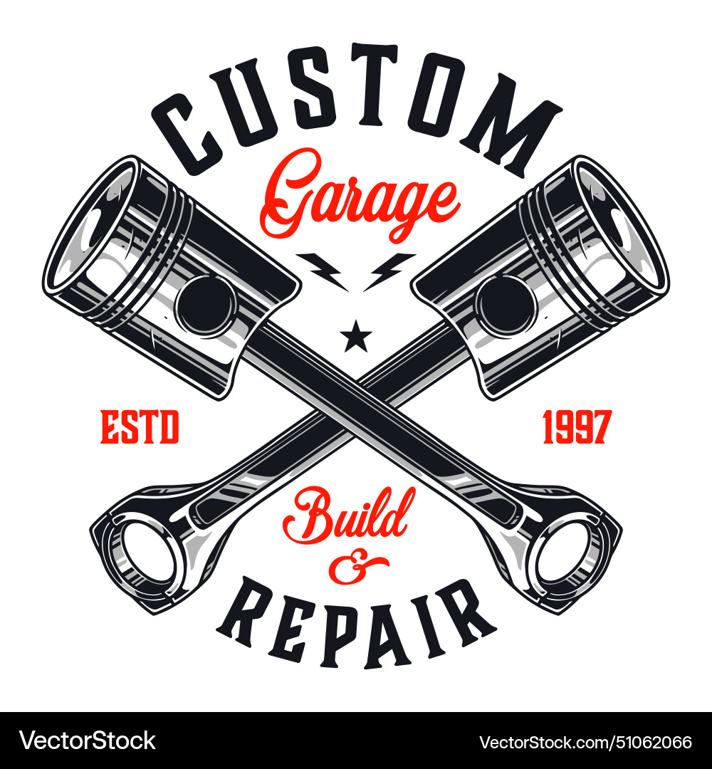 Custom car repair poster colorful Royalty Free Vector Image