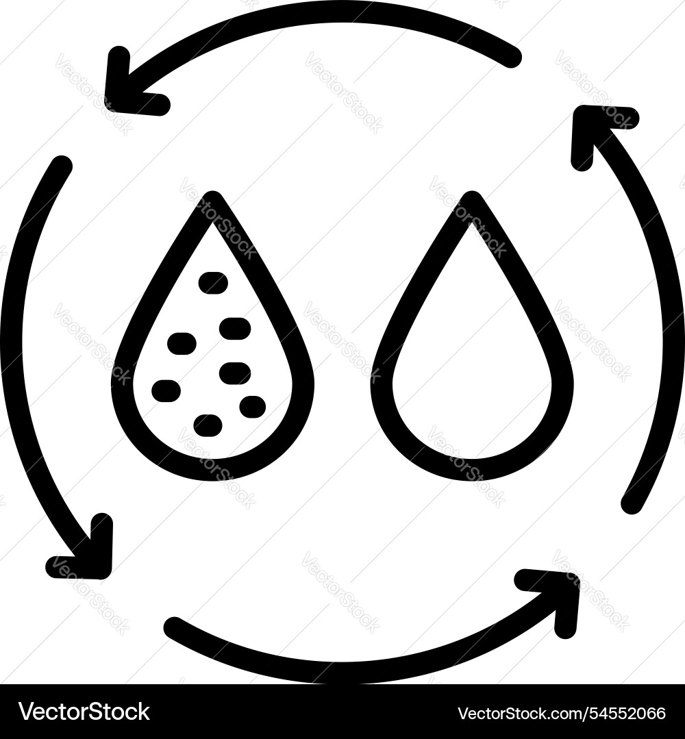 Filter water icon osmosis and desalination Vector Image