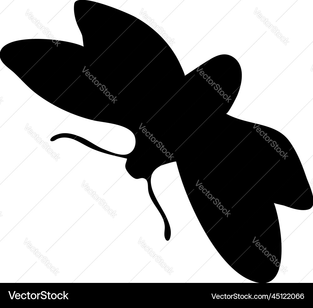 Moth silhouette Royalty Free Vector Image - VectorStock