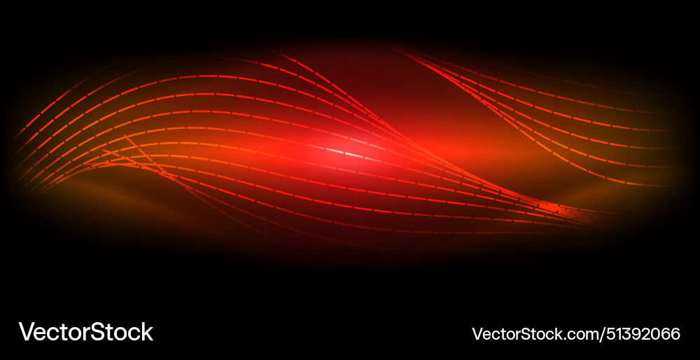 Neon wave lines with blend effect Royalty Free Vector Image