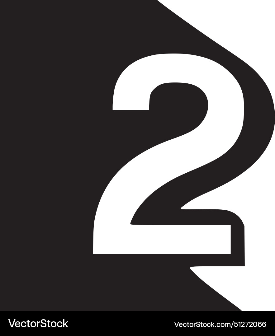 Numbers - minimalist and flat logo Royalty Free Vector Image