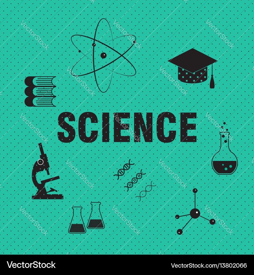 Science and chemistry related background Vector Image