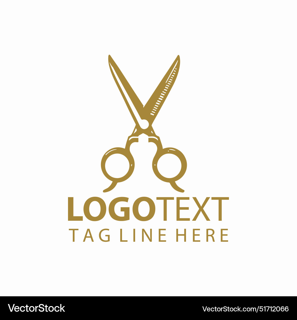Scissor logo Royalty Free Vector Image - VectorStock