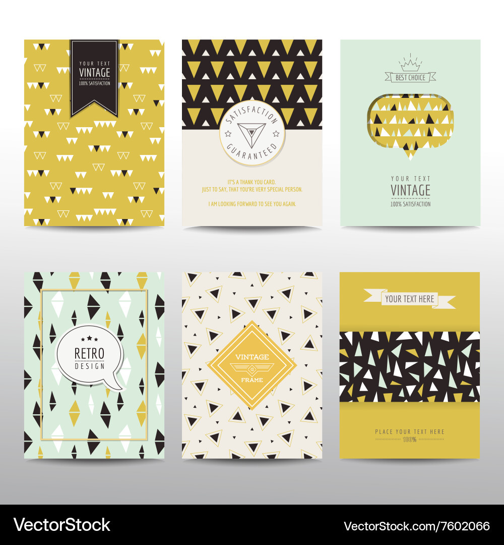 Set of geometric brochures and cards Royalty Free Vector
