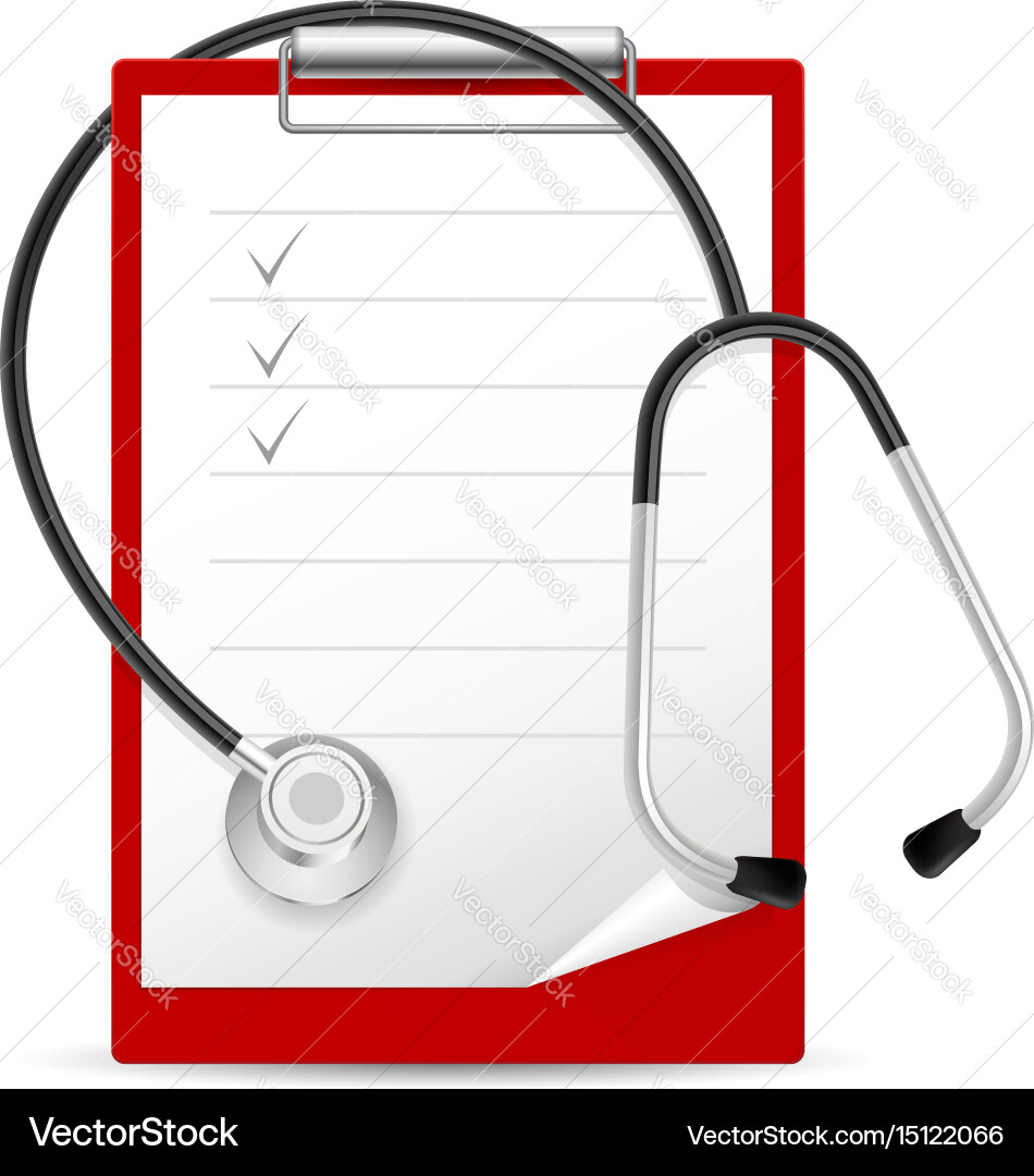 Stethoscope and Medical Notes Royalty Free Vector Image