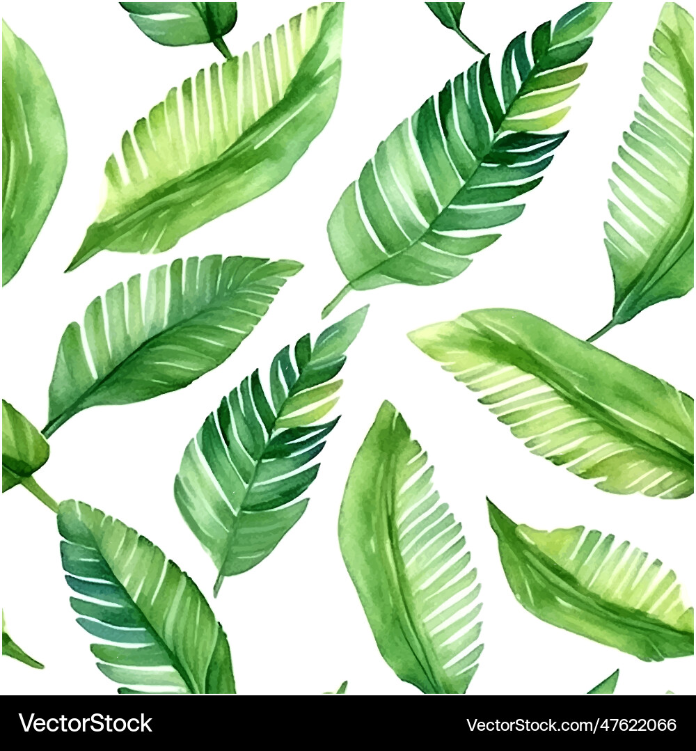 Trendy abstract seamless pattern with exotic leaf Vector Image