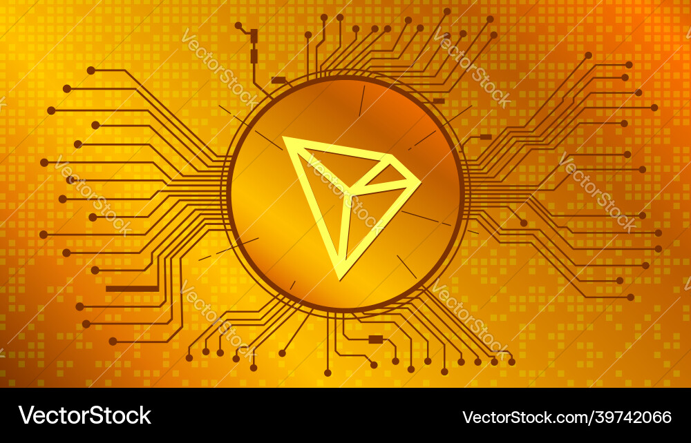 Tron cryptocurrency token symbol trx coin icon Vector Image