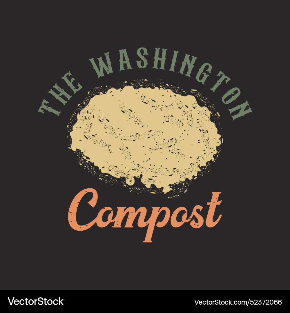 Washington compost design plant Royalty Free Vector Image