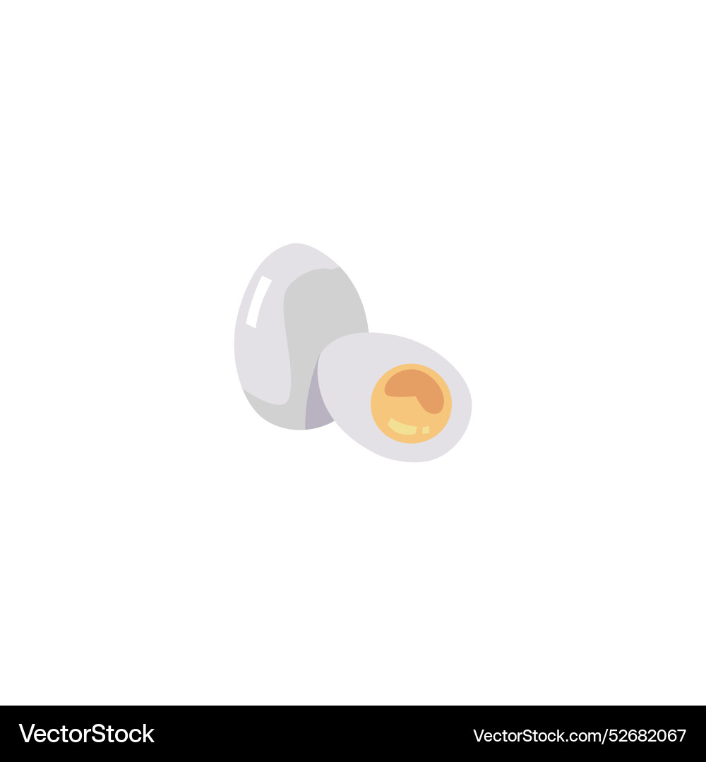 A boiled chicken egg whole Royalty Free Vector Image