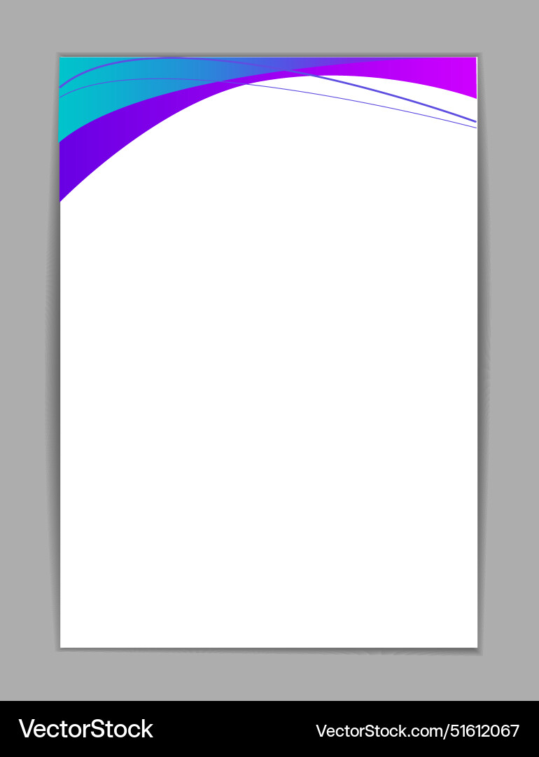 A4 invoice template minimalist design border Vector Image