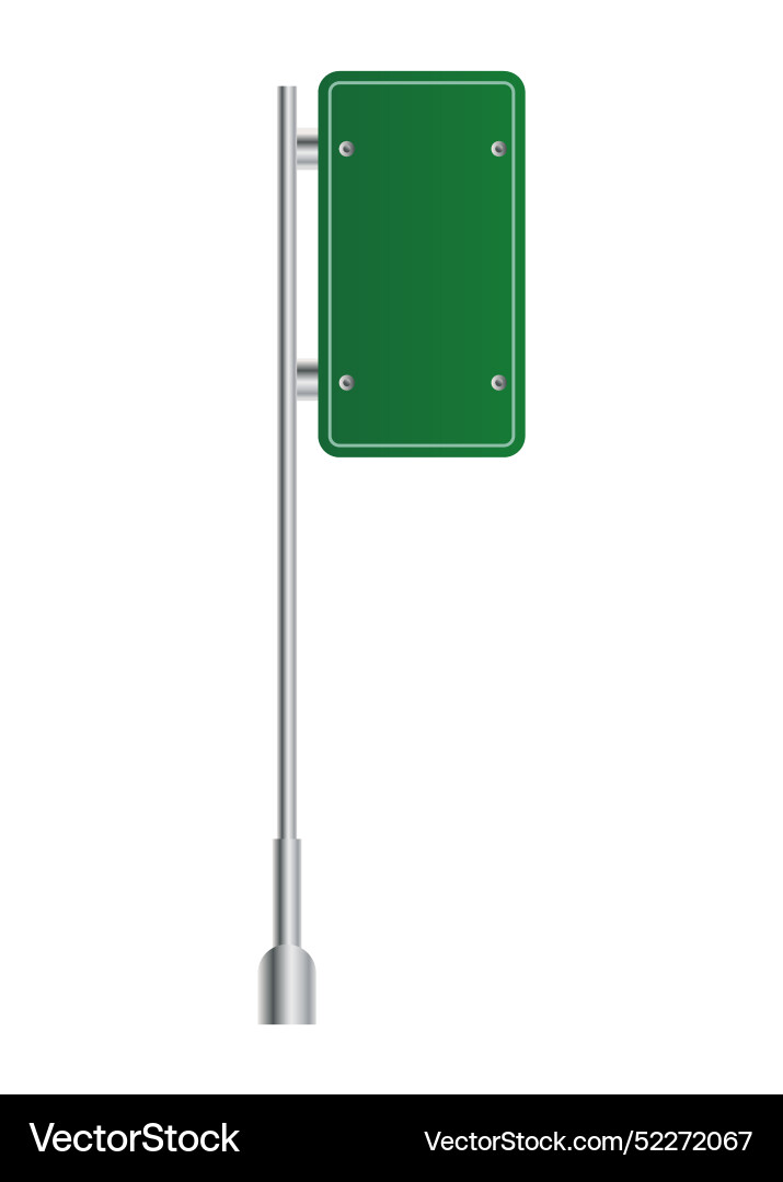 Green traffic sign road board text panel mockup Vector Image