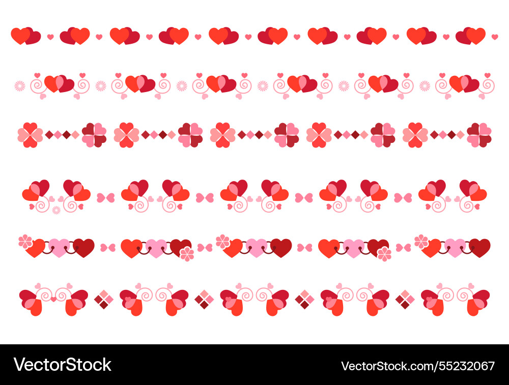 Heart border Royalty Free Vector Image - VectorStock