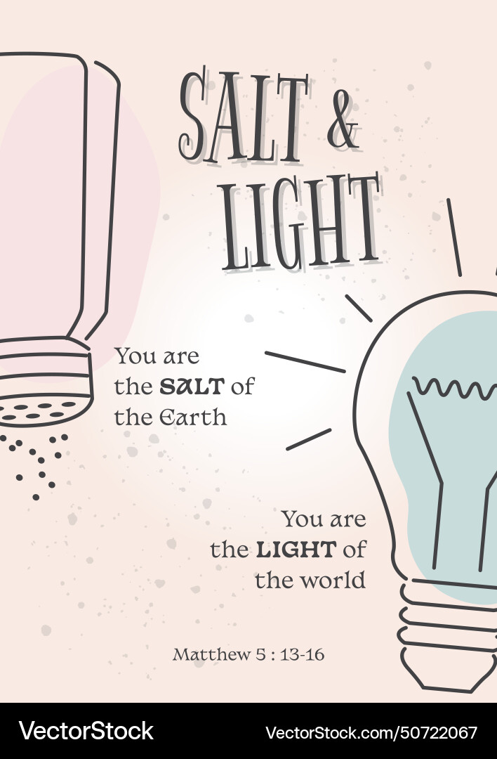 Old testament salt and light Royalty Free Vector Image