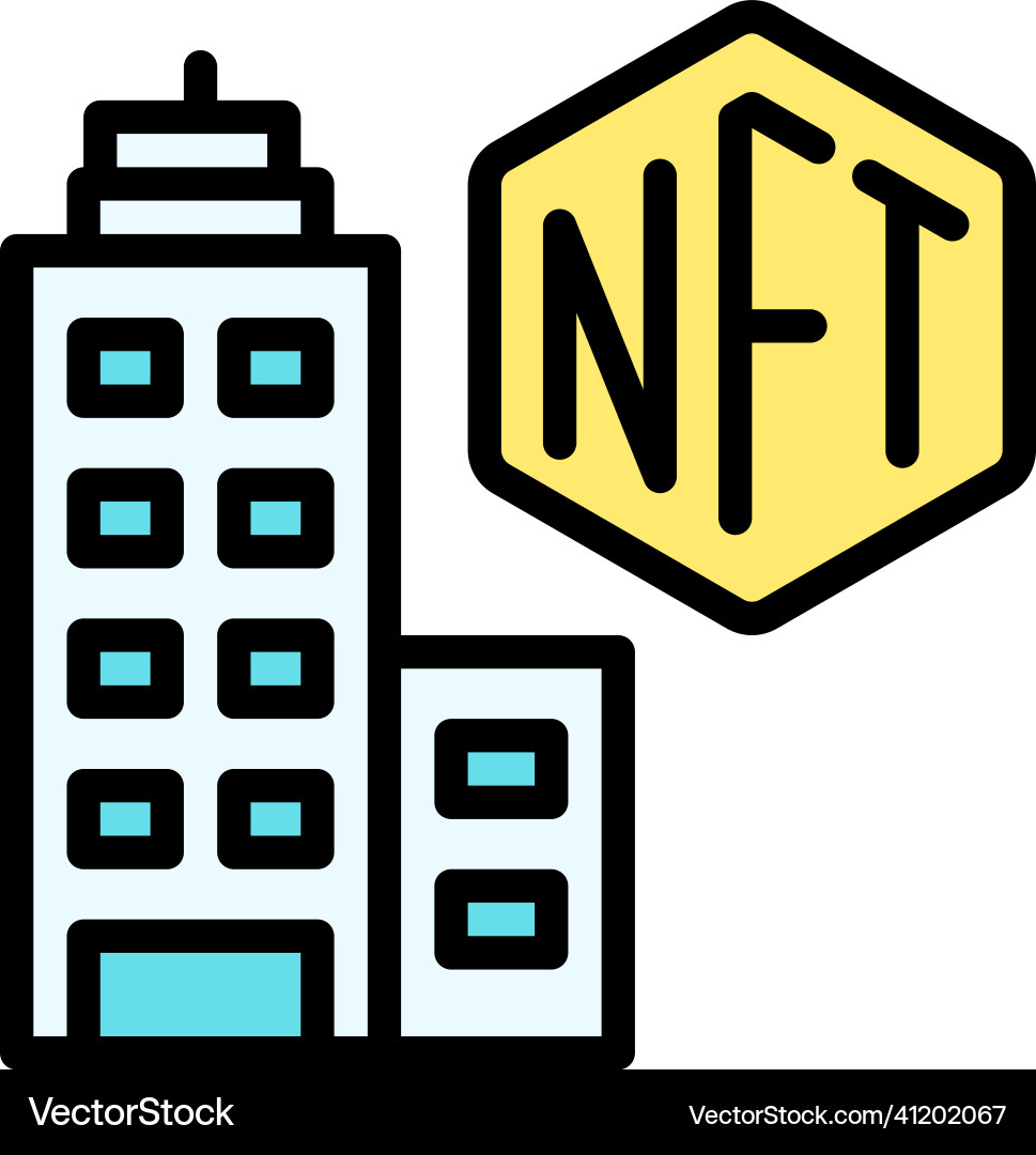 Real estate icon nft related Royalty Free Vector Image