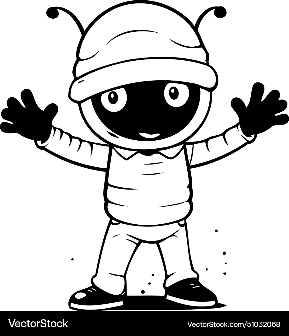 Astronaut cute cartoon spaceman character Vector Image