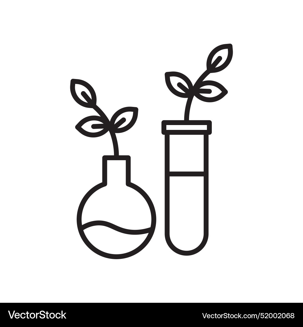 Botany icon line art Royalty Free Vector Image