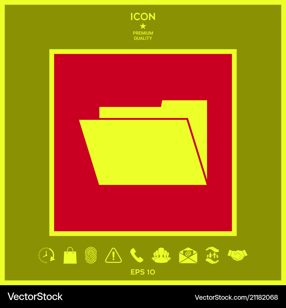 Folder icon symbol Royalty Free Vector Image - VectorStock