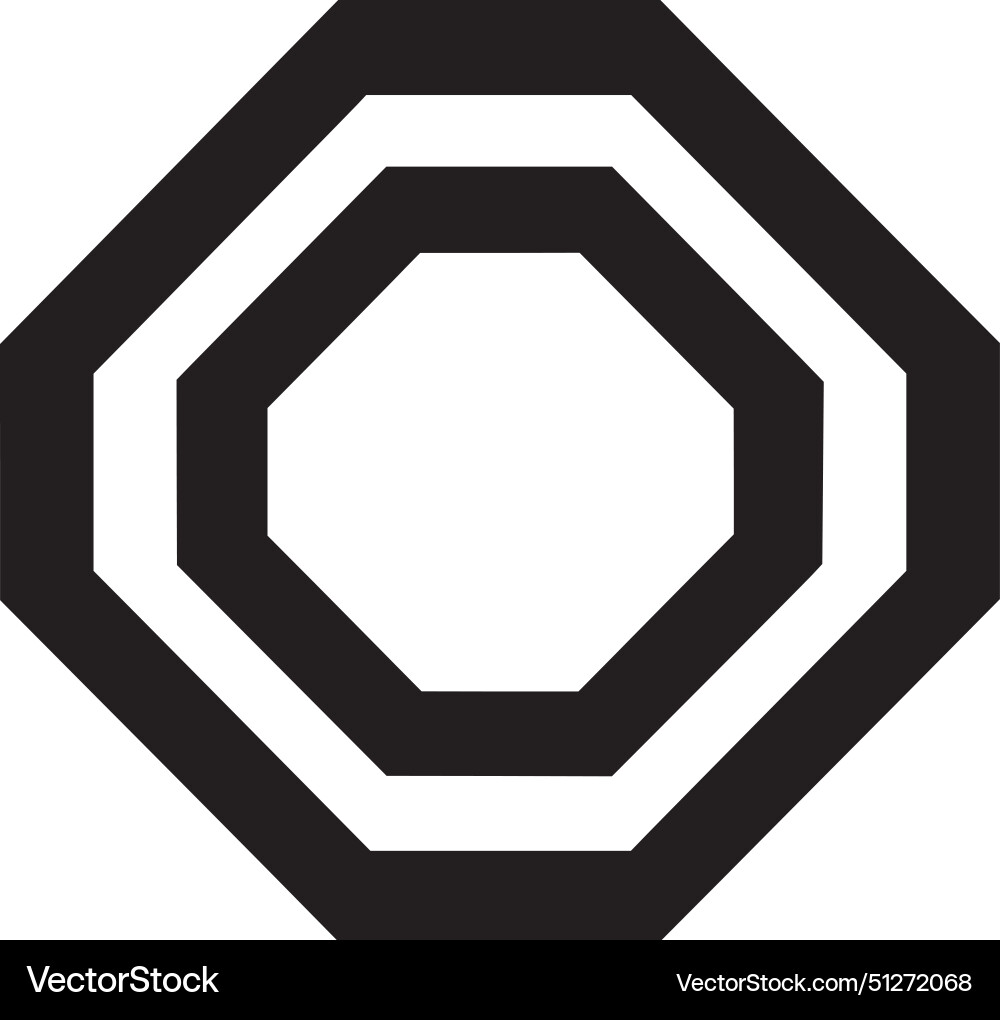 Octagon - minimalist and simple silhouette Vector Image
