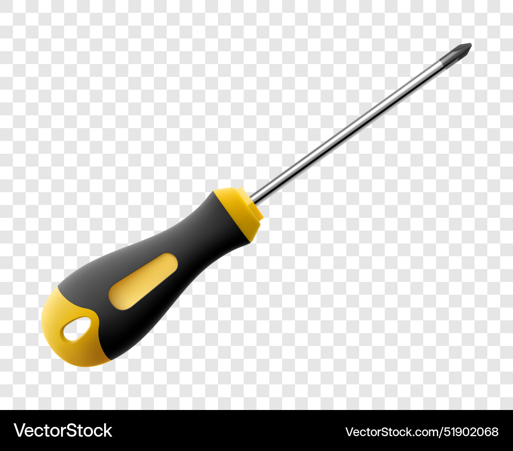 Phillips screwdriver isolated on transparent Vector Image