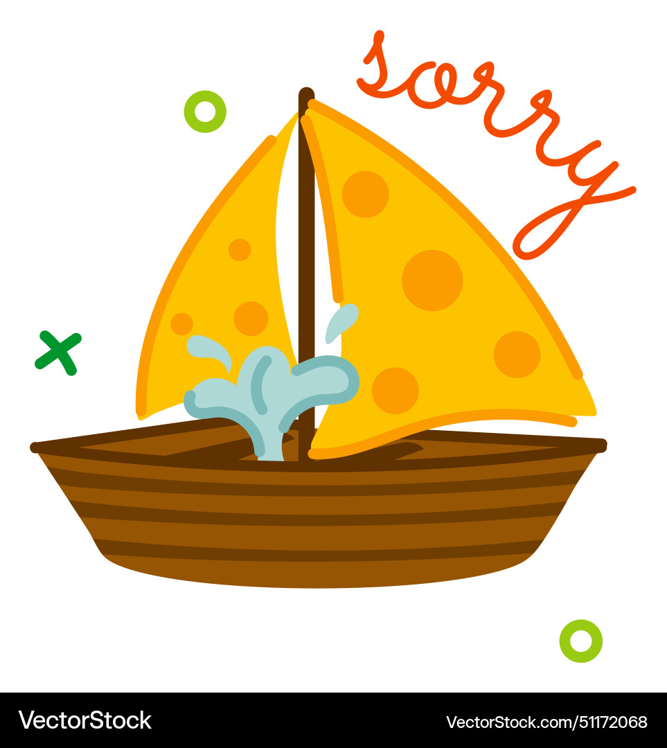 Sinking boat Royalty Free Vector Image - VectorStock