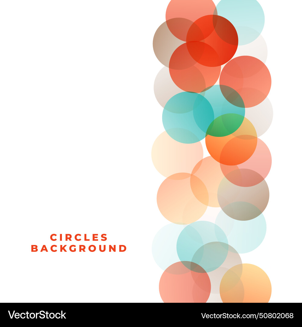 Trendy colorful transparent circles modern Vector Image
