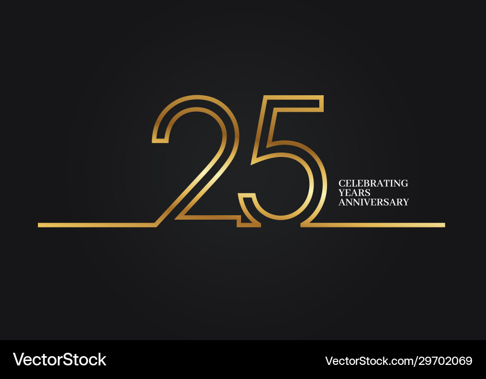 25 years anniversary Royalty Free Vector Image