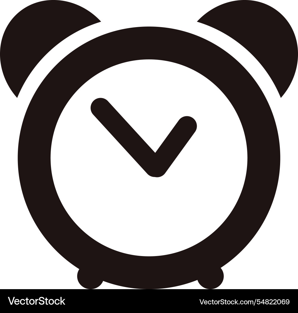 Alarm clock time - icon Royalty Free Vector Image