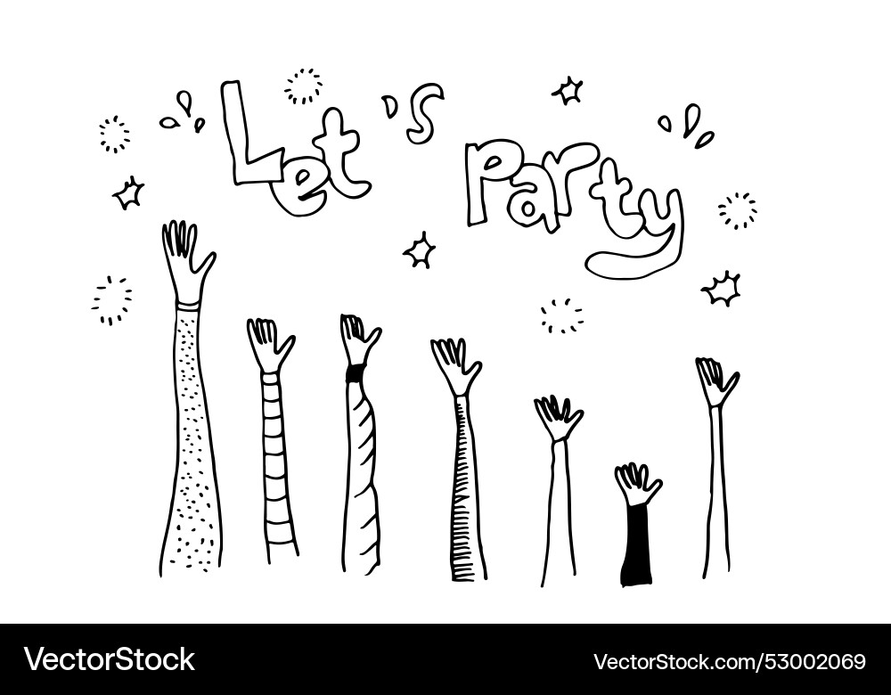 Applause hand draw on white background Royalty Free Vector